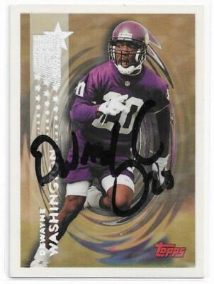 DEWAYNE WASHINGTON Autographed Signed 1994 Topps Parallel card #309 ...