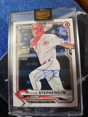 2022 Topps Archives Signatures Tyler Stephenson On Card Rookie Auto 11/ ...