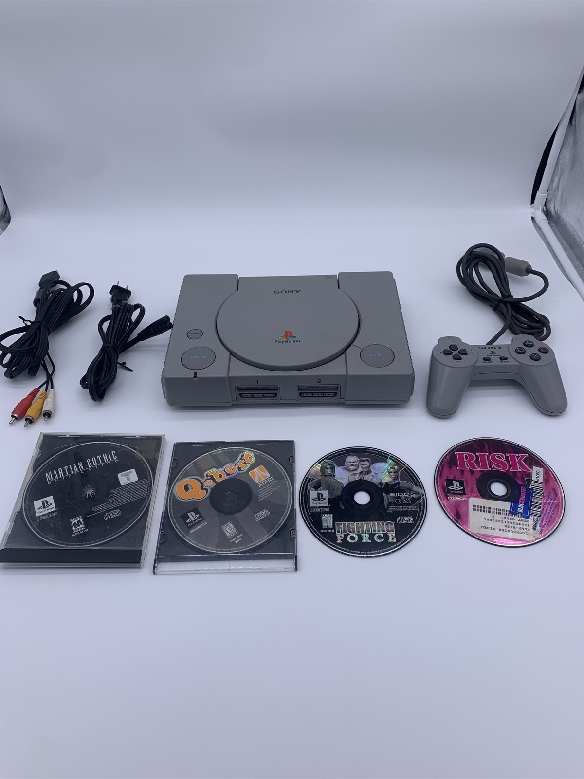 PlayStation 1 Sony PS1 Console Bundle Controller with Games TESTED SCPH ...