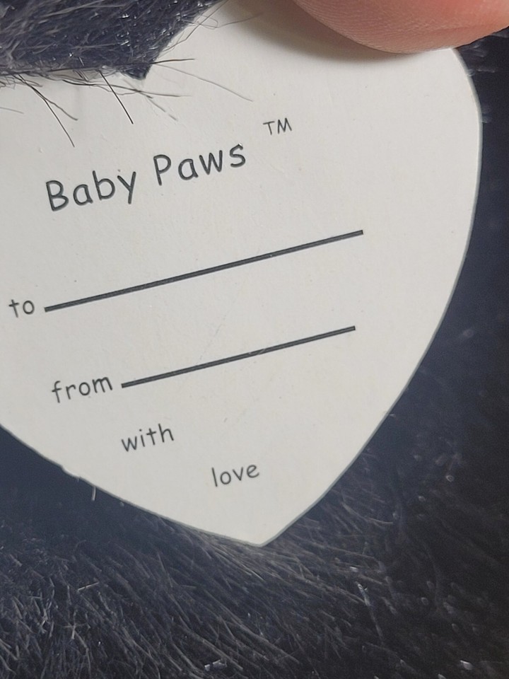 Ty Classic Plush "Baby Paws" Black Bear Cub Lovey 10" 1996 Stuffie | eBay