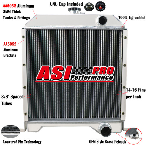 3 Row 52mm Radiator Fit Case Skid Steer Loader 1840 1845C Diesel ...