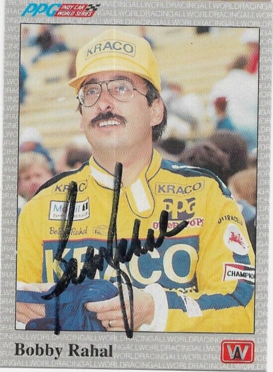 BOBBY RAHAL SIGNED AUTOGRAPHED 1991 PPG #9 CARD INDY RACING LEGEND | eBay