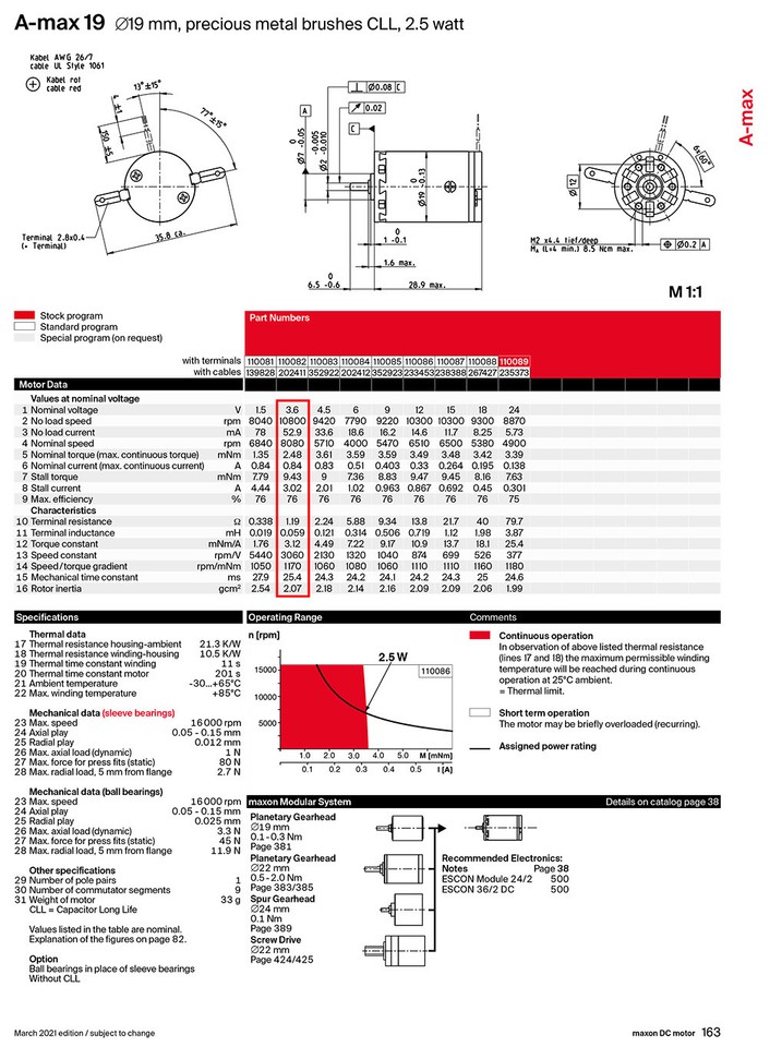 Swiss Maxon A-max 528460 DC 3V 3.6V High Speed Mini 19mm*29mm Big ...