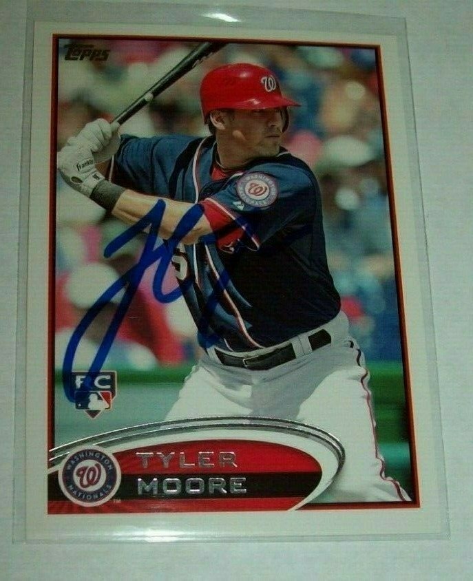 2012 Topps Washington Nationals Tyler Moore Rookie Hand Signed ...