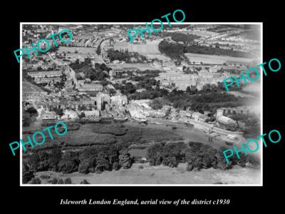 OLD 8x6 HISTORIC PHOTO OF ISLEWORTH LONDON ENGLAND AERIAL OF DISTRICT ...
