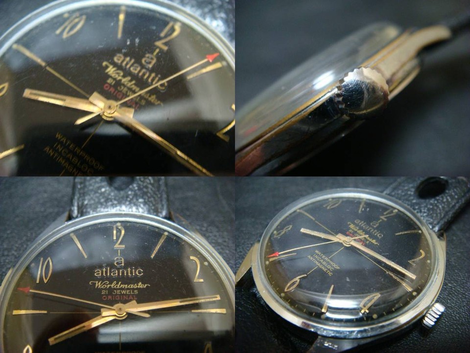 Watch Atlantic Worldmaster Original Black Dial Incabloc Antimagnetic 21 ...
