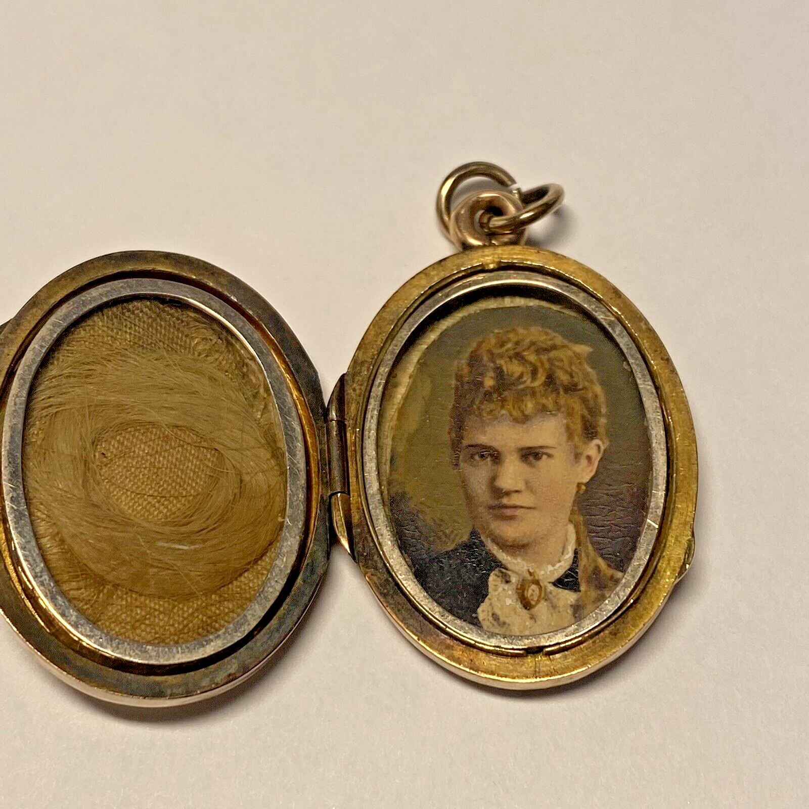 Masonic Freemason Mourning Locket With Hair, Hand Pai… - Gem