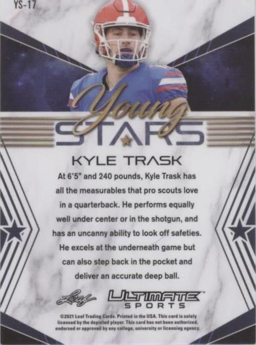 Las mejores ofertas en 2021 Leaf Ultimate Sports Kyle Trask #YS-17 | eBay