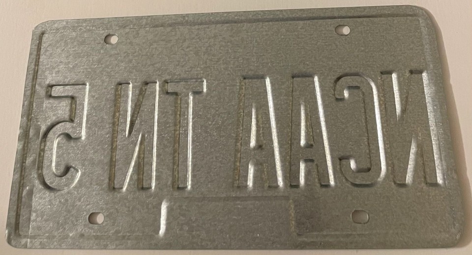 NCAAA TN 5 Vanity License Plate University of Tennessee Zakai Zeigler ...
