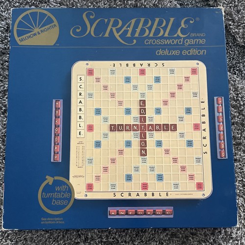 Scrabble Deluxe Edition Game Turntable Board 100% COMPLETE Quick ...