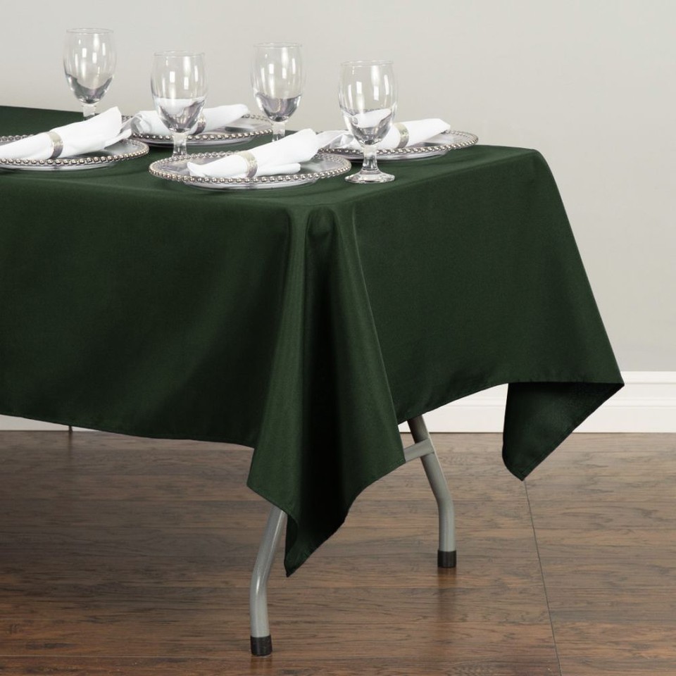 LinenTablecloth 60 x 102 in Rectangular Polyester Tablecloth Wedding ...