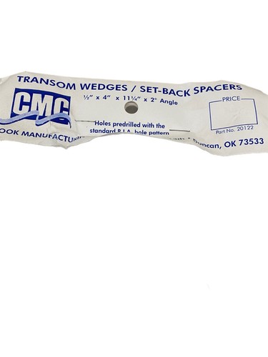 CMC Transom Wedge/ Set Back Spacers 1/2" x4"x11-1/4" x 2 Deg Angle ...