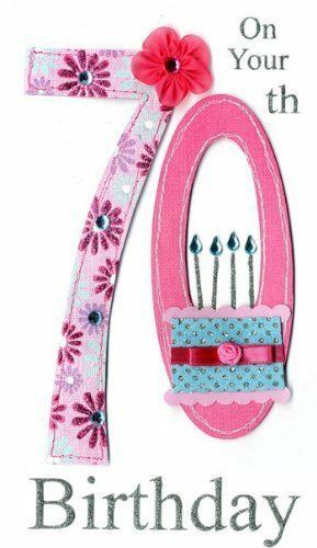 Pink Number Cut Out 70th Birthday Greeting Card - age, 70, mum, grandma ...