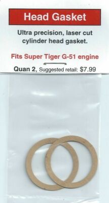 Super Tiger, Tigre G-51 Cylinder Head Gasket 2 Pack NIP | eBay