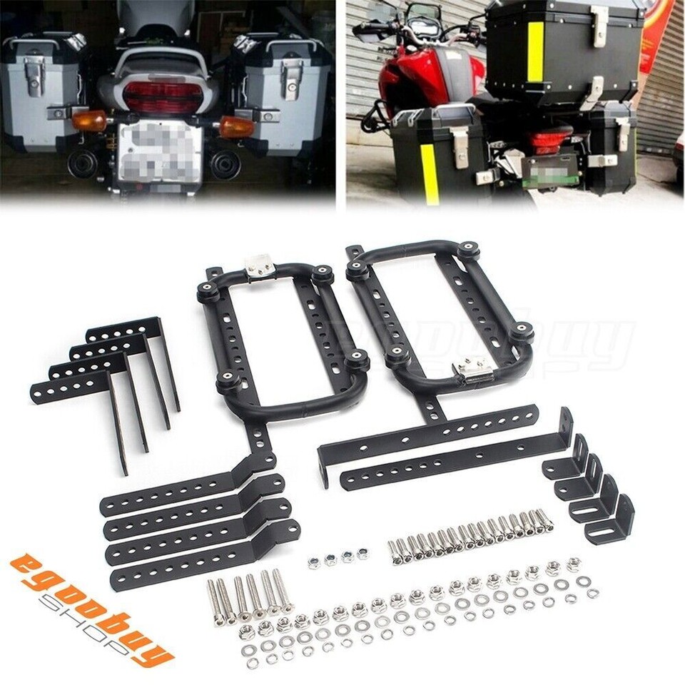 Universal Motorcycle Quick Release Side Boxes Mounting Bracket Holder Saddlebags | eBay
