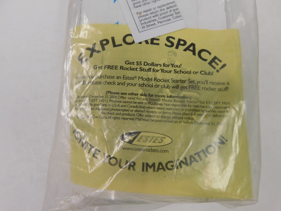2 ESTES ALPHA MODEL ROCKET KITS, NEW UNOPENED, FACTORY SEALED, ONE ...