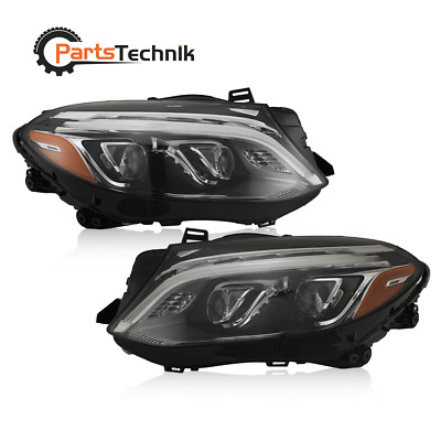1 Pair LED Headlight Left+Right Side For 2016-2019 Mercedes Benz GLE ...