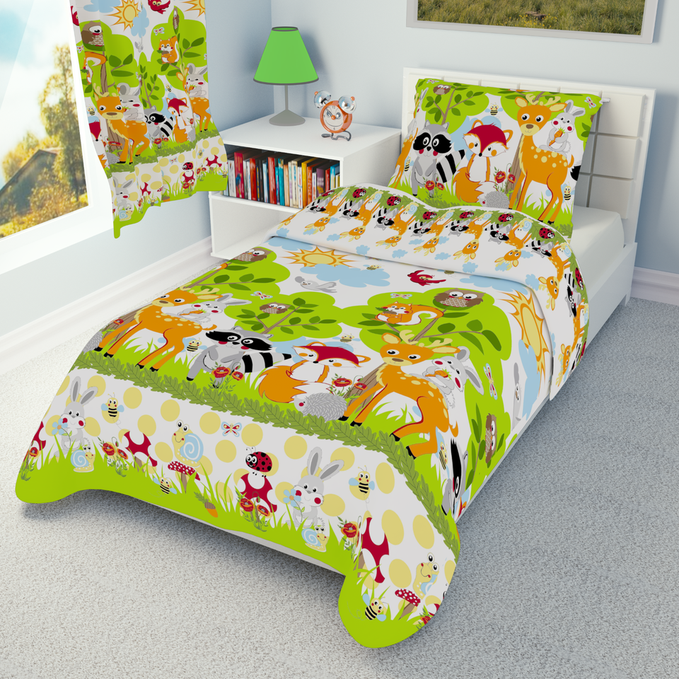 Cot Cot bed Toddler Bed Bedding Set Curtains Nursery Baby Boys Girls ...