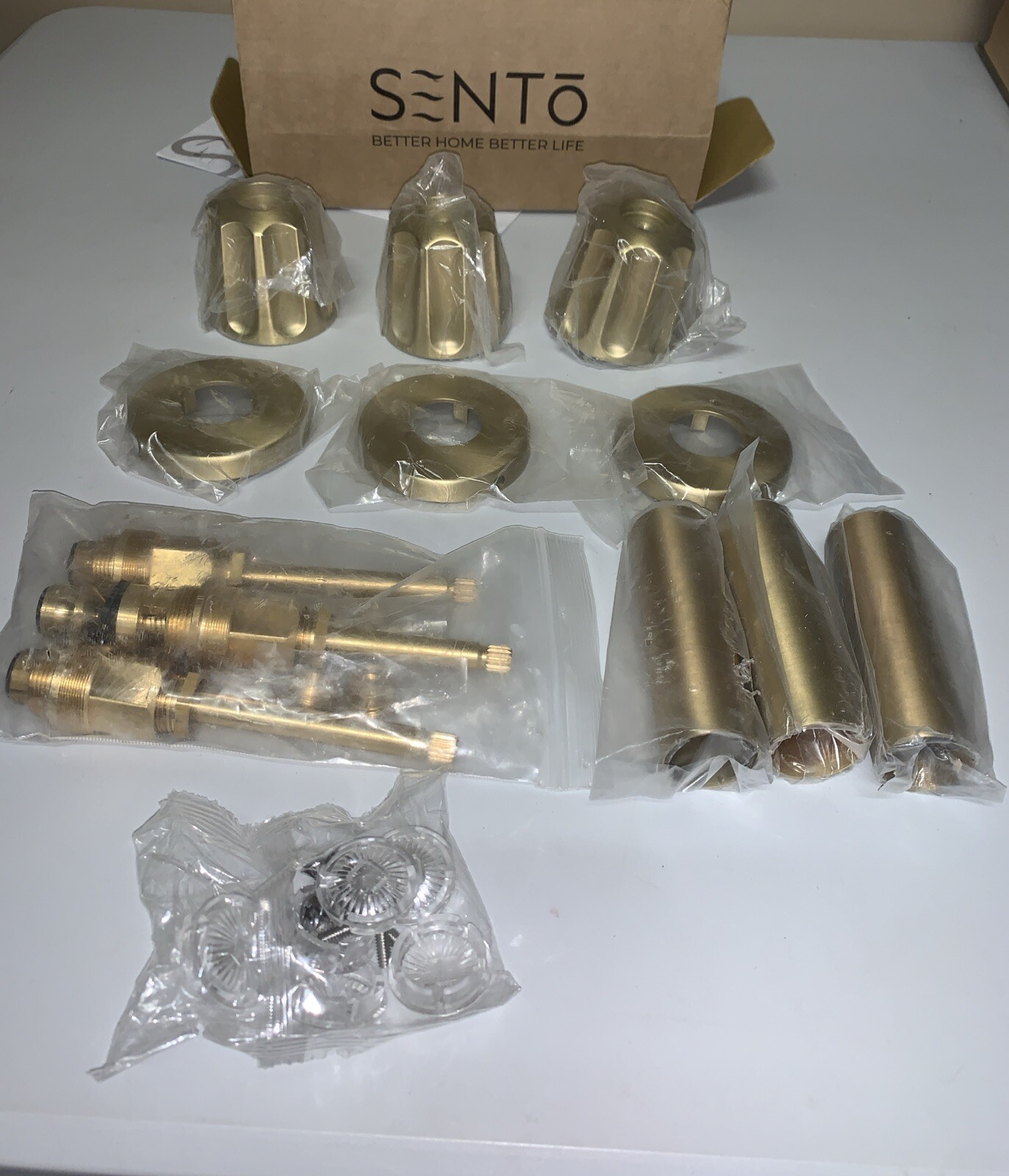 SENTO Bathtub and Shower 3 Handle Tub Trim Set For Gerber Faucets ...