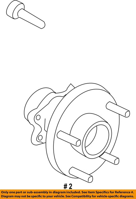 Set of 2 Infiniti Nissan OEM 03-12 Front Hub & Bearing 402024GE0A for ...