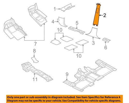 CHRYSLER OEM 11-17 Durango Interior Trim-Upr Ctr Plr Trim 1GP92DX9AH | eBay