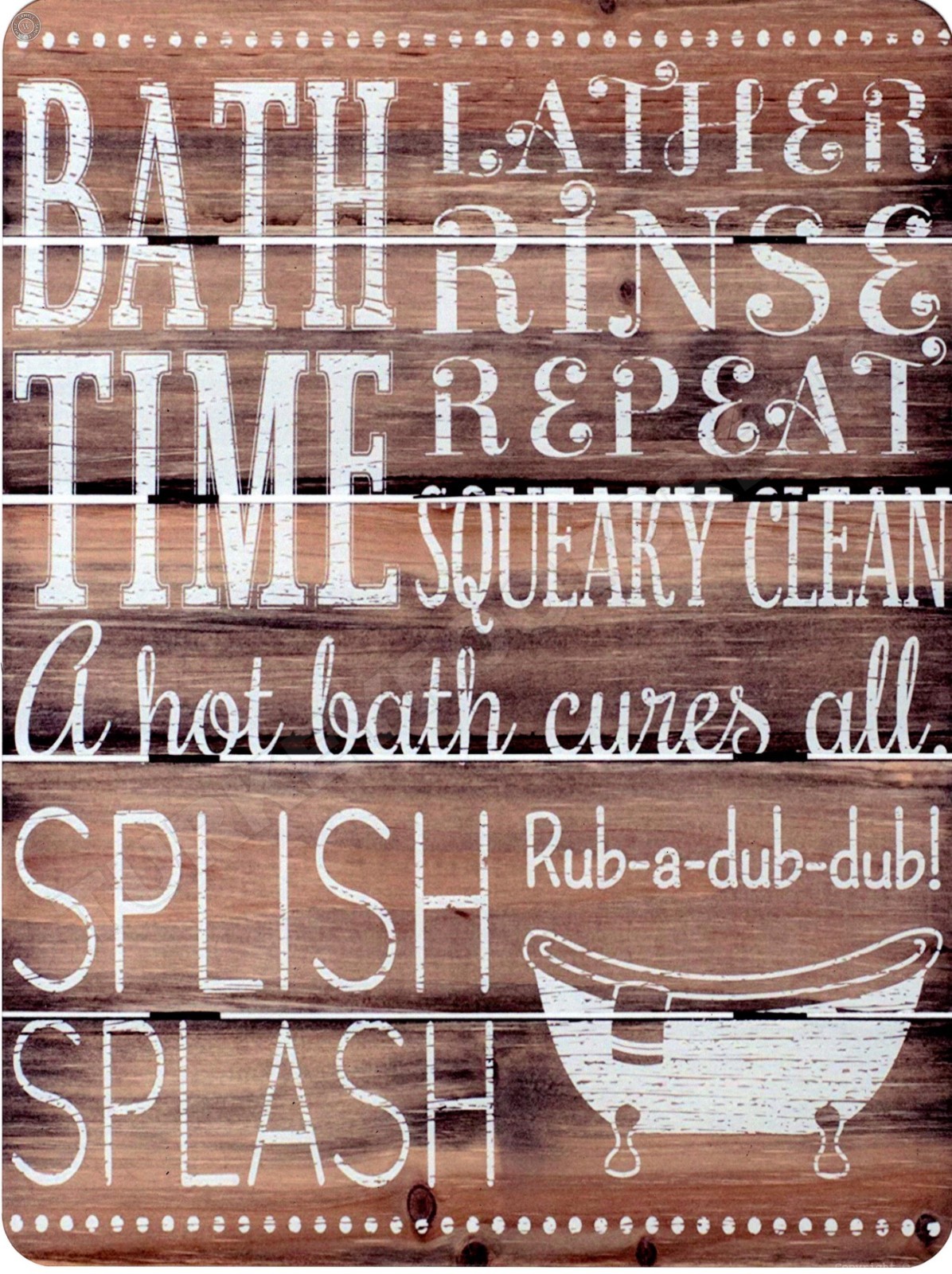 Bath Time 9" x 12" Metal Sign | eBay