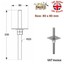 Galvanised Post Pergola Foot THREADED INTERNAL BAR For CONCRETING 330mm ...