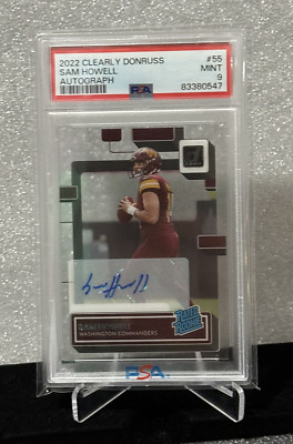 2022 Panini Clearly Donruss SAM HOWELL Rated Rookie AUTOGRAPH RC #56 ...