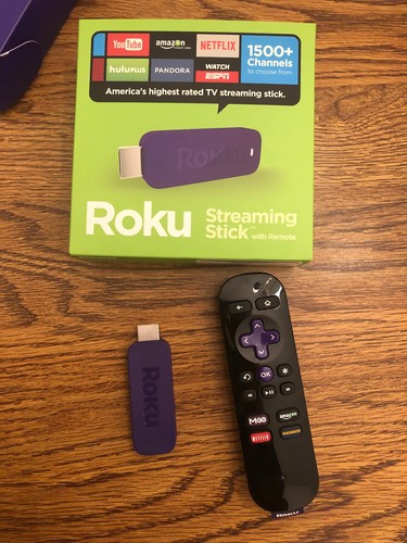 Roku Streaming Stick (2nd Generation) 3500RW HDMI VUDU Edition - Purple ...