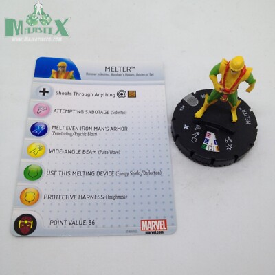 Heroclix Invincible Iron Man set Melter #034 Rare figure w/card! | eBay