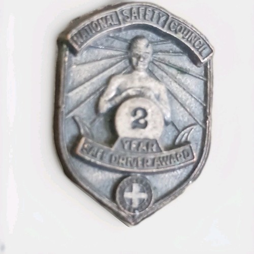Vintage National Safety Council Safe Driver Award Pin Lapel Pinback #2 ...