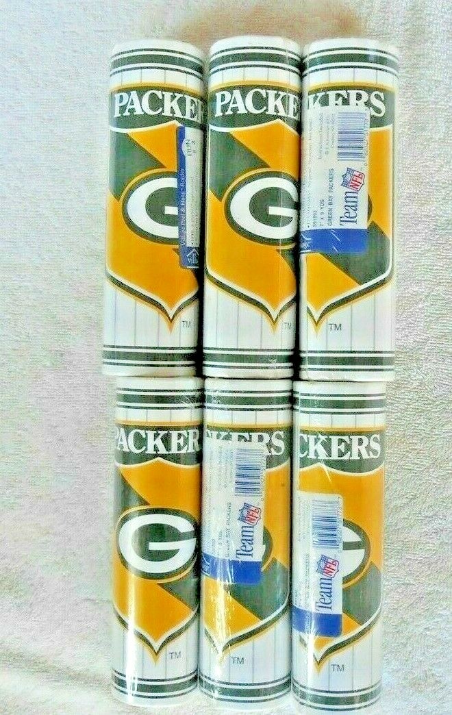 Team NFL GREEN BAY PACKERS Peel & Stick Border by Village 5 yd New, 1 ...