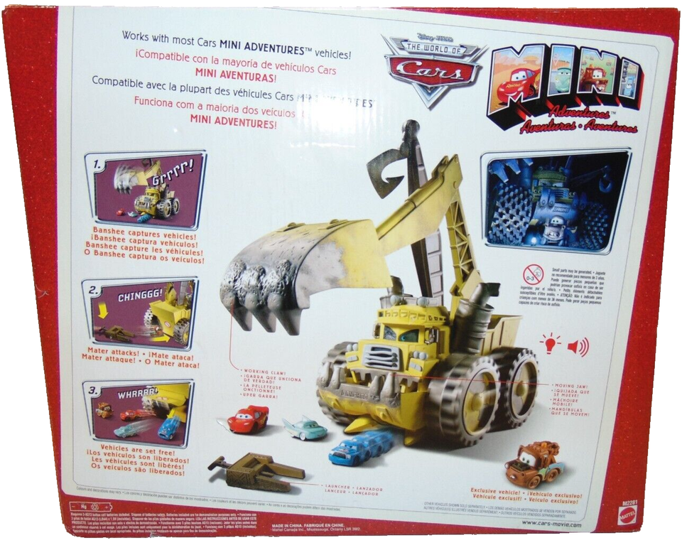 NEW RARE DISNEY PIXAR CARS SCREAMIN' BANSHEE JUNKYARD EXCAVATOR LIGHTS ...