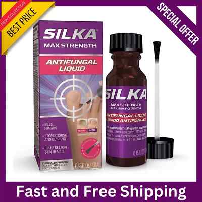 Silka Max Strength Antifungal Liquid with Brush Applicator for Toenail ...