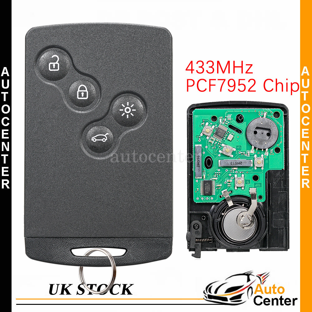 Key Card Fob for 2009 2010 2011 2012 2013 2014 Renault Megane 3 433MHz ...