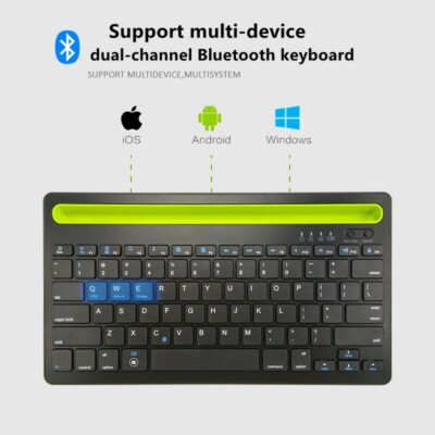 Dual Channel Keyboard Bluetooth Wireless Keyboard for iPhone Samsung ...