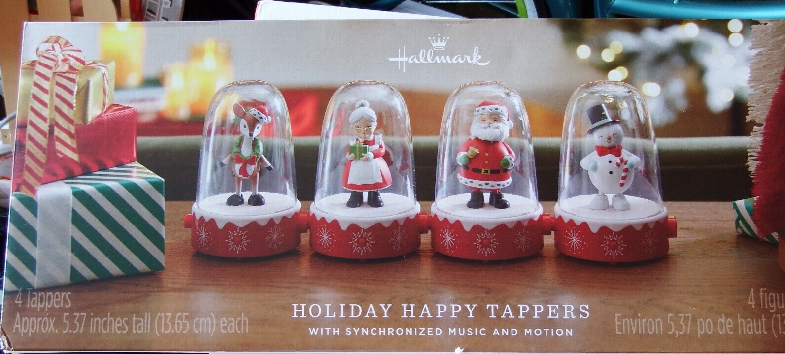 2024 HALLMARK Happy Tappers Set of 4 Santa/Mrs. Claus/Reindeer/Snowman ...
