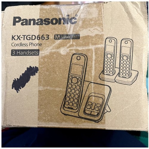 Panasonic KX-TGD663 Cordless Phone 3 Handsets Bluetooth NEW | eBay