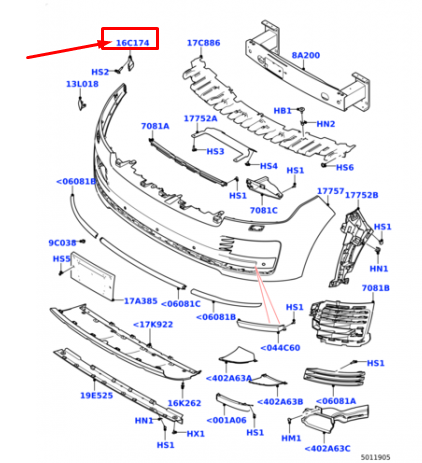 LR RANGE ROVER IV L405 Front Right Bumper Mounting Bracket LR116771 NEW ...