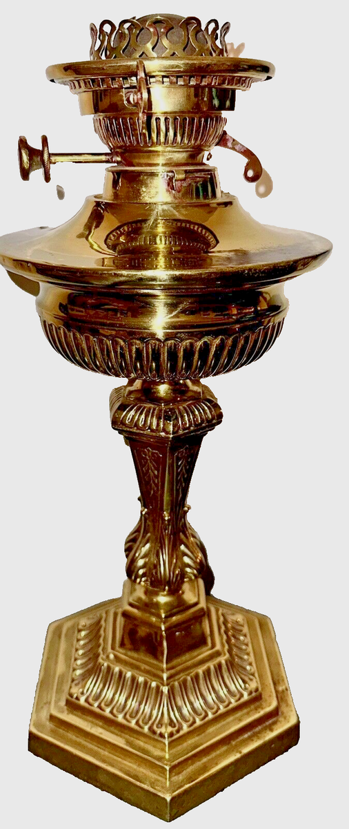 Brass Banquet Lamp Made In America Antique Banquet Lamp Etsy