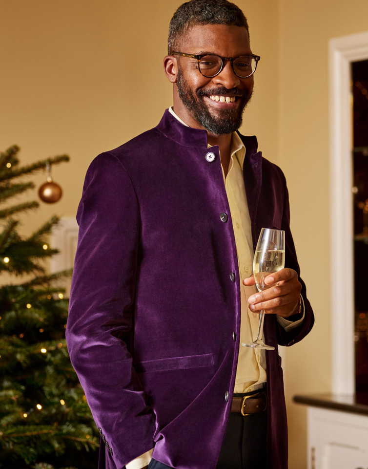 Purple Velvet Men Suits Dinner Party Evening Prom Formal Tuxedos Men ...