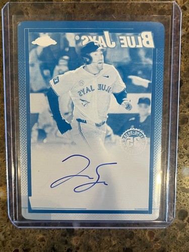 1 of 1! Blue Jays 2025 Topps Chrome George Springer cyan printing plate ...