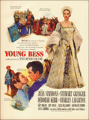 1953 movie AD, YOUNG BESS Jean Simmons Charles Laughton Deborah Kerr ...