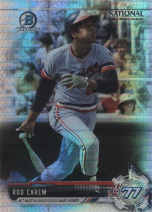 2017 Topps National Convention - Bowman Chrome Rod Carew #BNR-RCA Prism ...