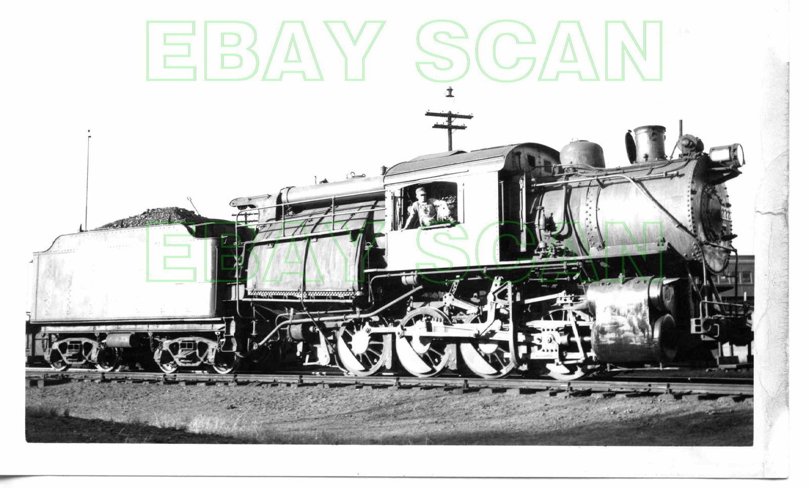 8D487 RP 1948/60s CNJ CENTRAL RAILROAD NEW JERSEY 0-8-0 CAMELBACK LOCO ...