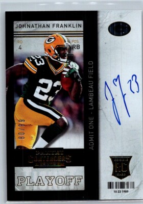 Johnathan Franklin 2013 Panini Contenders Playoff Ticket RC Autograph ...