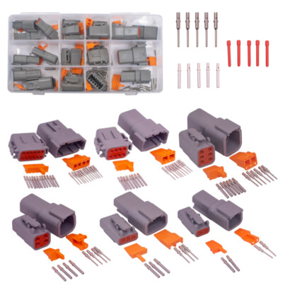 DTM Connectors Deutsch Heavy Duty Waterproof 2-Way to 12-Way Kits | eBay UK