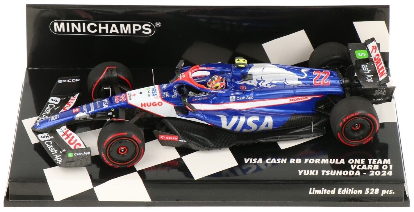 Minichamps RB Honda #22 GP 2024 - Yuki Tsunoda 1/43 Scale | eBay