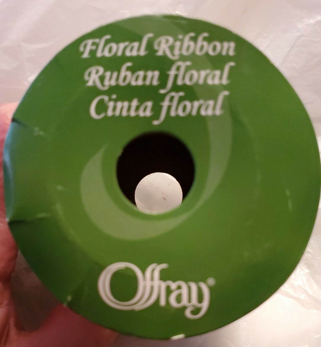 Offray / Floral Ribbon/White/100% Nylon/ Wired Floral Ribbon 2-1/2” x ...