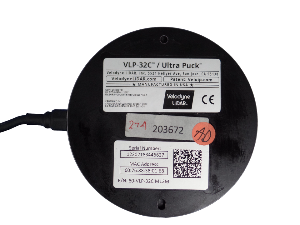 Velodyne LiDAR Ultra Puck Sensor VLP-32C VLP-32 M12M - Free shipping ...